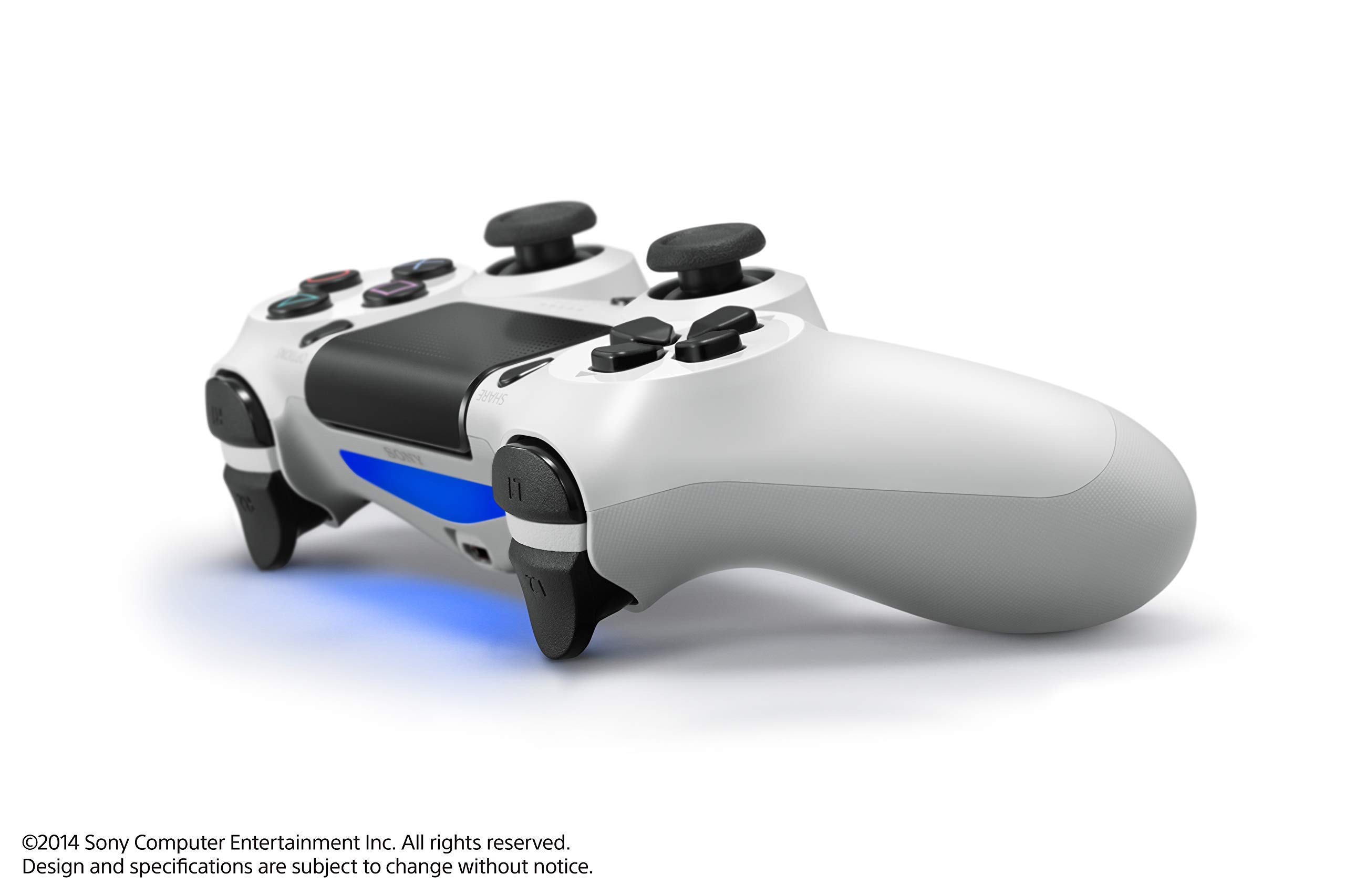 DualShock 4 Wireless Controller for PlayStation 4 - Glacier White (Renewed)