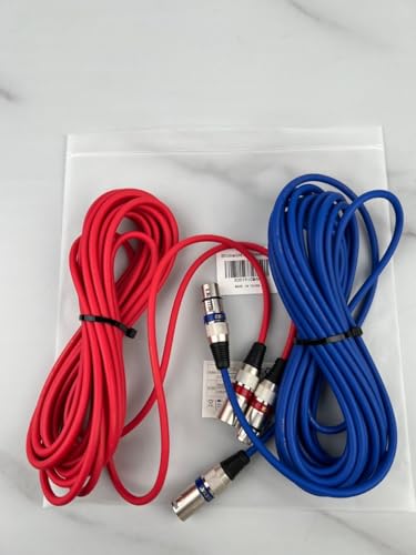 EBXYA XLR Cables 50 ft 2 Pack - Mic Cables Balanced DMX Cable Male to Female Suitable for Microphones, Radio Station, Stage Lighting
