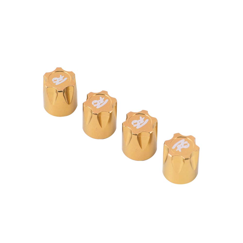 DKKY 1/8 1/10 RC Car TRX4 Axial SCX10 NST Aluminum Alloy Tire Fixed M4 Dust Nut (Golden)