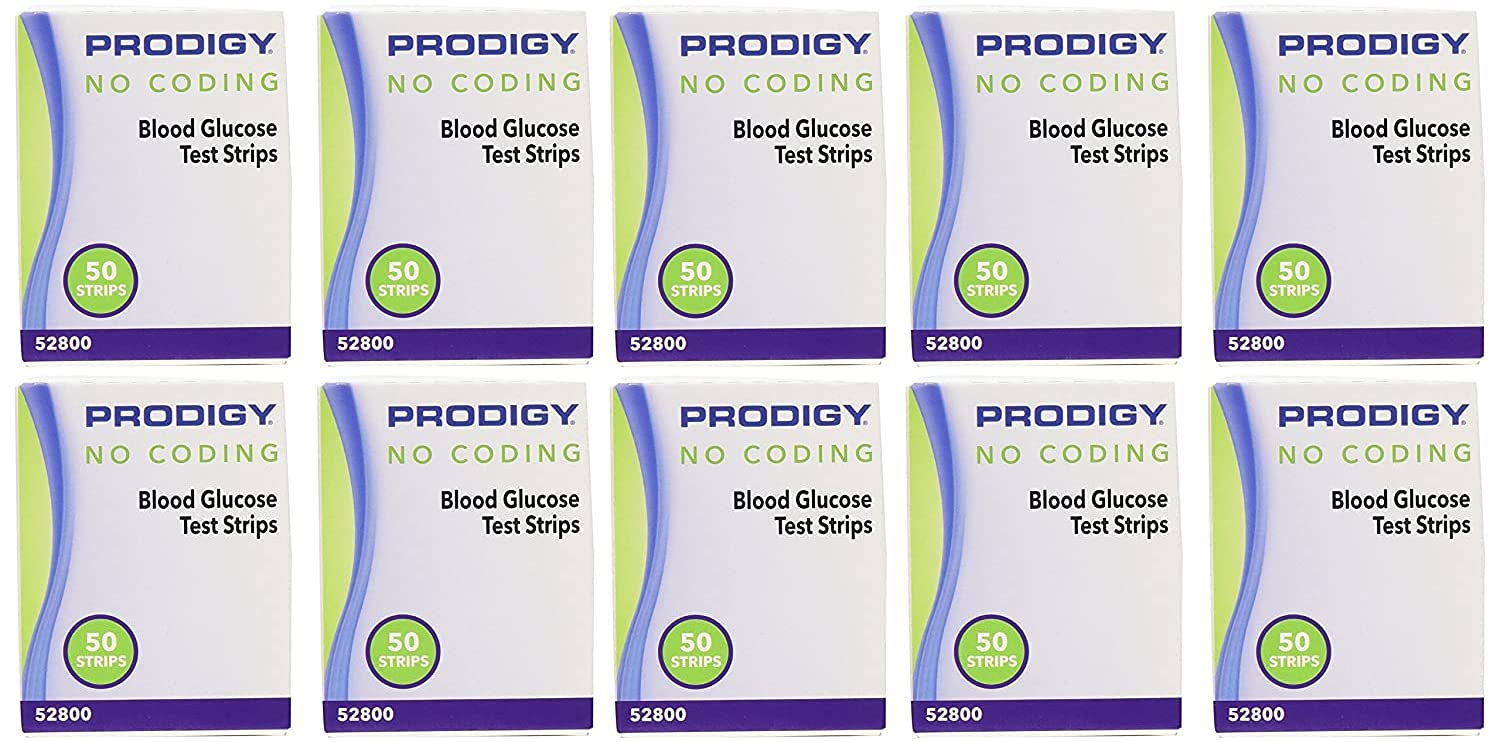 Prodigy No Coding Blood Glucose Test Strips 500 Count