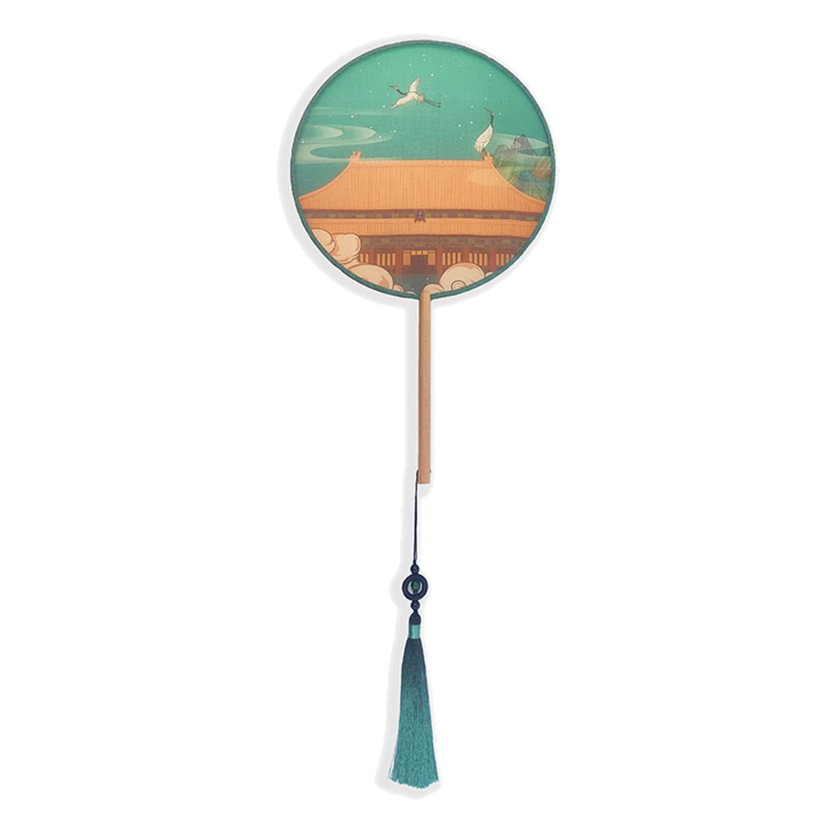 ERTUO Chinese Style Portable Folding Fan Cartoon Cute Rabbit Fan Dance Accessories Hanfu Kimono Fan Folding Fan