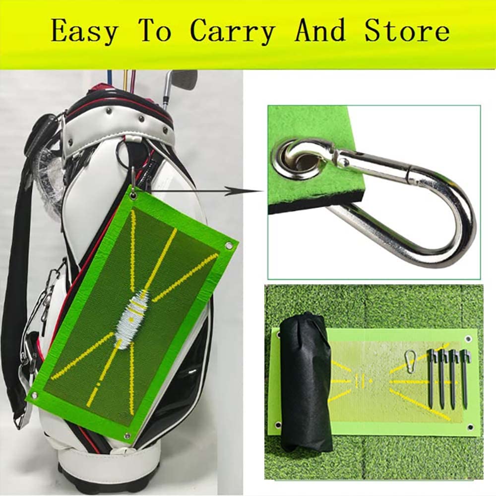 Golf Mat Kit, Golf Training Mat for Swing Detection, Golf Hitting Mat for Path Feedback, Golf Practice Mats That Shows Swing Path, Golf Swing Trainer, Golf Training Aid for The Best Hit Analysis