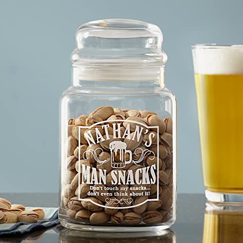 Let's Make Memories Personalized Snacks for Him Treat Jar - for Dad - Candy Jar