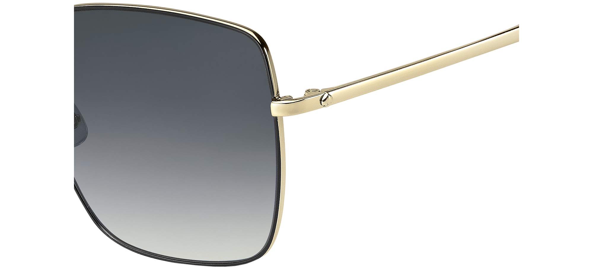 Kate Spade New York Women's Fenton/G/S Square Sunglasses, Black/Gray Shaded, 60mm, 15mm