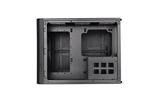 Thermaltake Core V21 SPCC Micro ATX, Mini ITX Cube Gaming Computer Case Chassis, Small Form Factor Builds, 200mm Front Fan Pre-installed, CA-1D5-00S1WN-00 Black