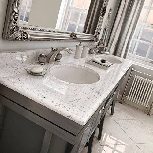 KINGSMAN 19" Classic Oval Modern Undermount Vitreous Ceramic Overflow Lavatory Vanity Bathroom Single Bowl Vessel Sink - Pure White (19.5 INCH)