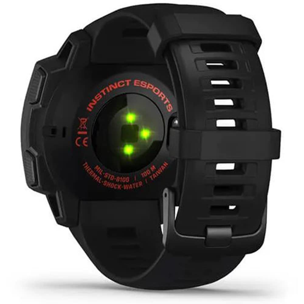 Garmin 010-02064-73 Instinct E-Sports Edition Smartwatch, Black Lava Bundle with 2 YR CPS Enhanced Protection Pack