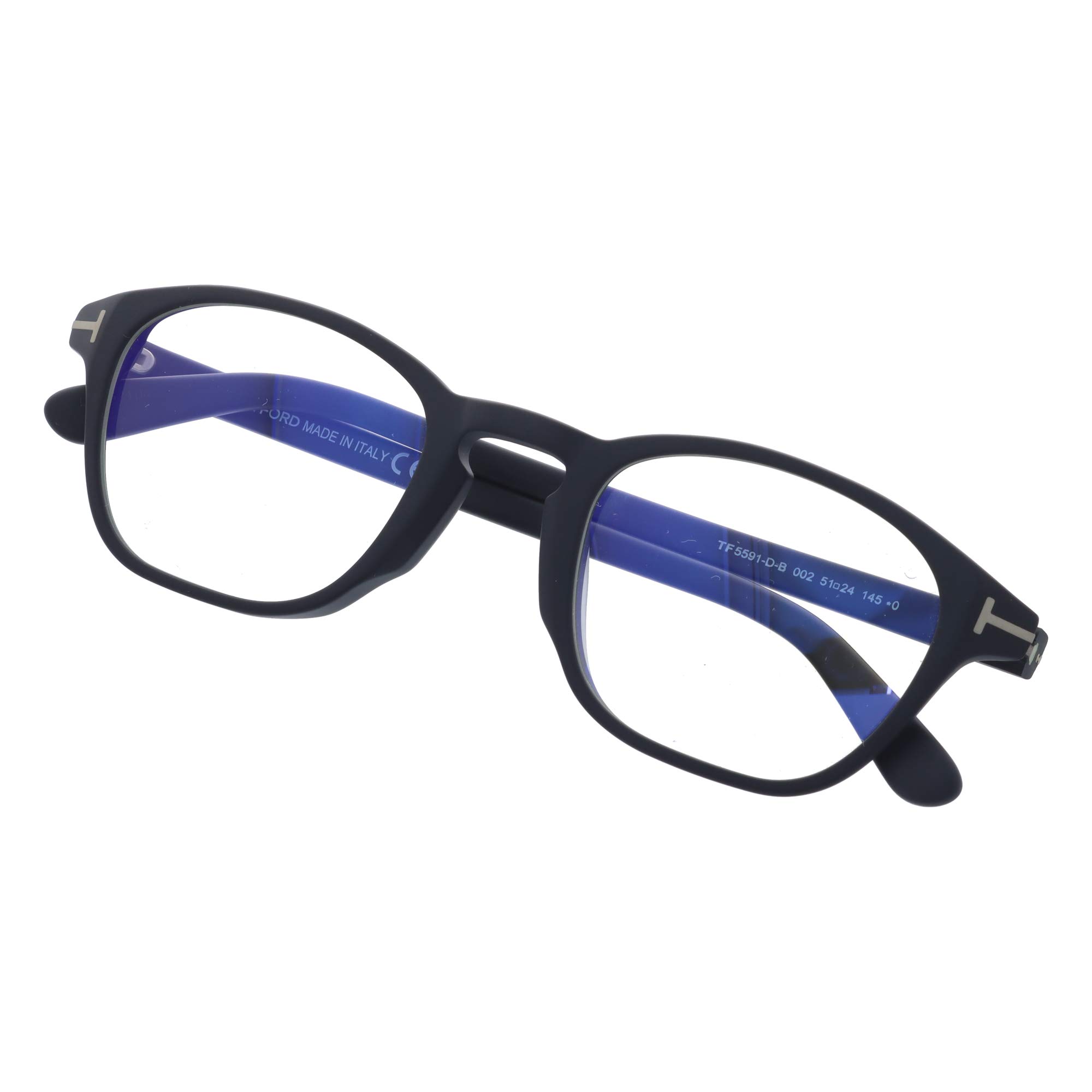 Eyeglasses Tom Ford FT 5591 -D-B Asian fit 002 Matte Black, Rose Gold"t" Logo/, 51-24-145