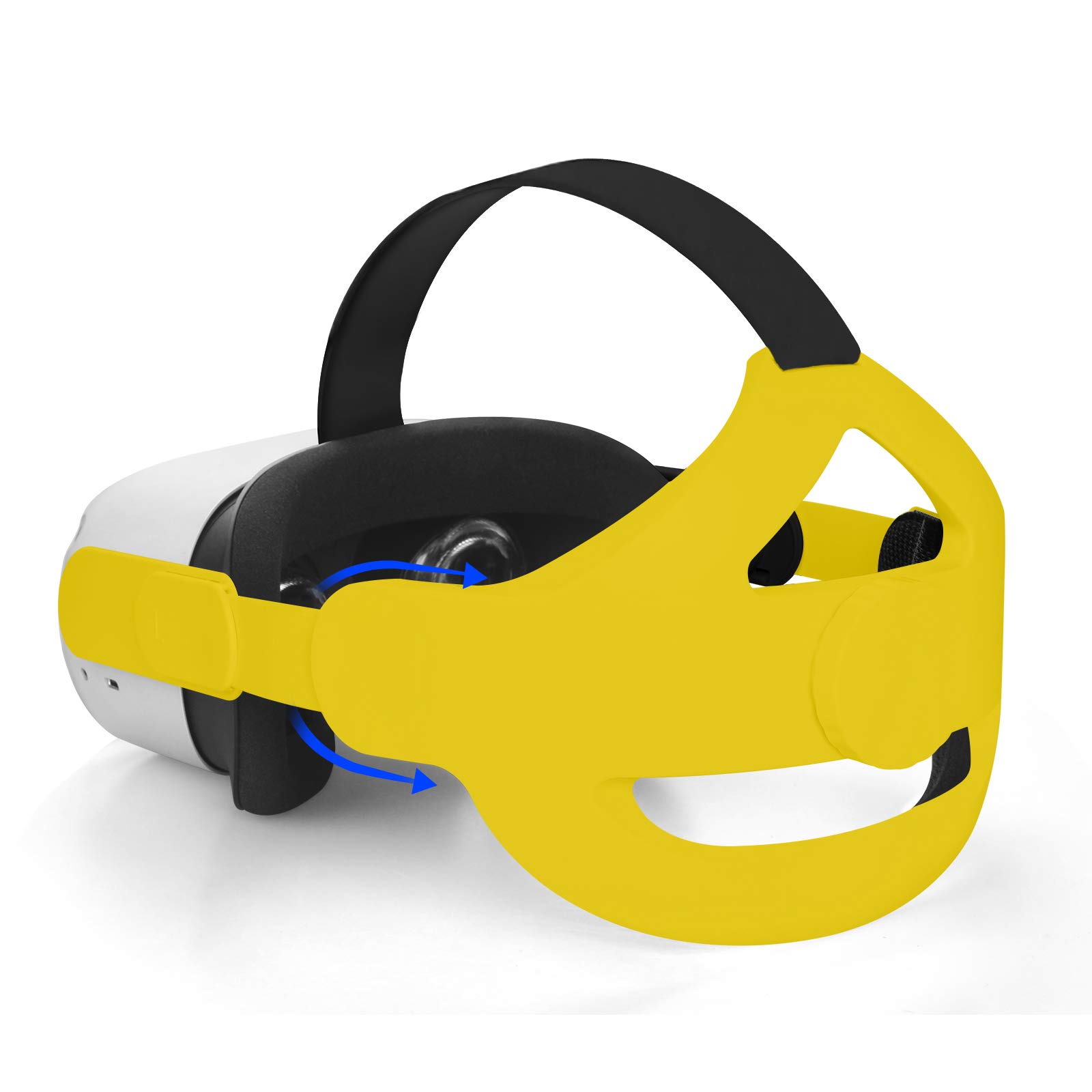Esimen Adjustable Head Strap for Oculus Quest 2 Elite Strap with Cushion, Comfort Foam Pad Strap, Design Balance Weight, Reduce Pressure (Yellow)