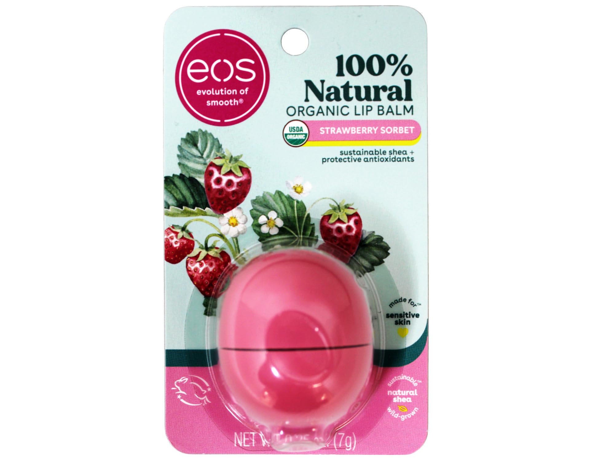 EOS Lip Balm Smooth Sphere Strawberry Sorbet - 0.25 oz (Quantity of 5) by Unknown