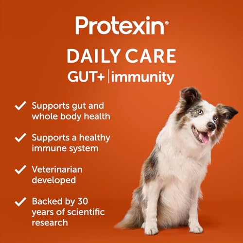 Protexin Daily Care Gut+ Immunity, 60 probiotic and postbiotic Dog Supplement Chews โ Turkey and Cranberry Flavored