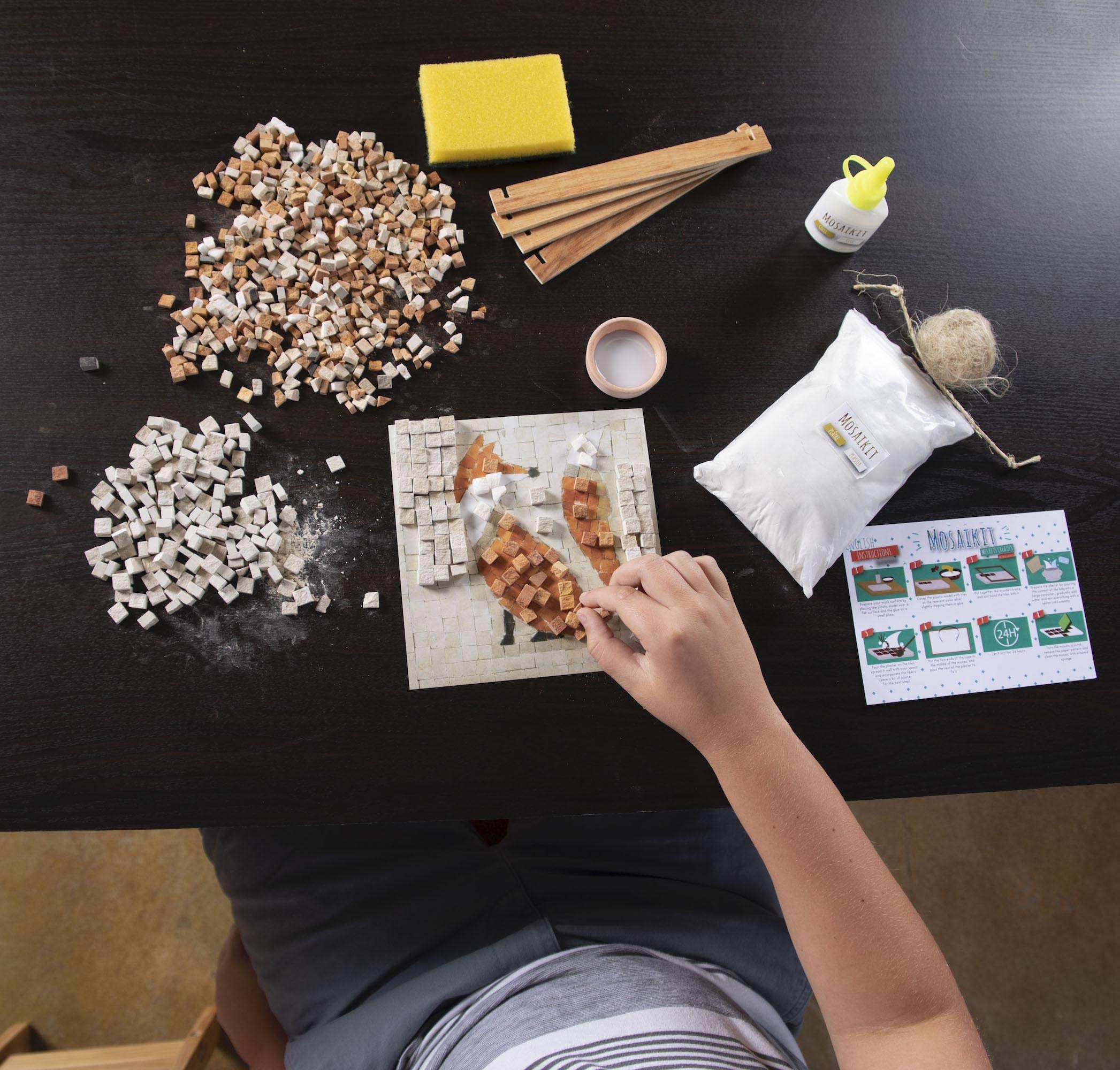 Fat Brain Toys Make a Real Mosaic Fox - DIY Arts & Crafts Kit for Kids Ages 8+