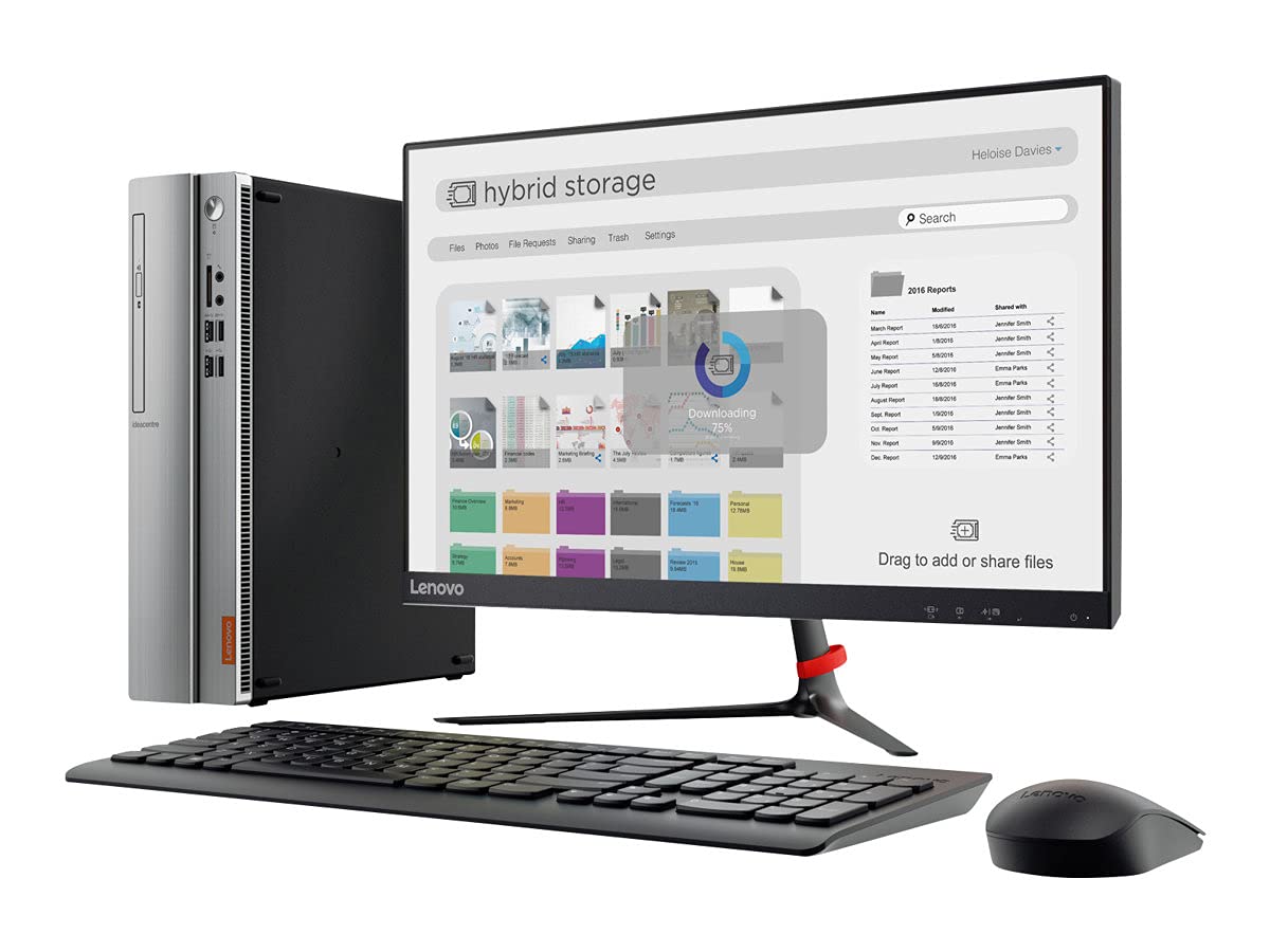 Lenovo IdeaCentre Desktop, AMD A9-9425 Processor 3.10 GHz to 3.70 GHz, 16GB RAM, 1TB HDD, DVD-RW, WiFi, Bluetooth, HDMI, Windows 10 Home, KKE Mousepad (Renewed)