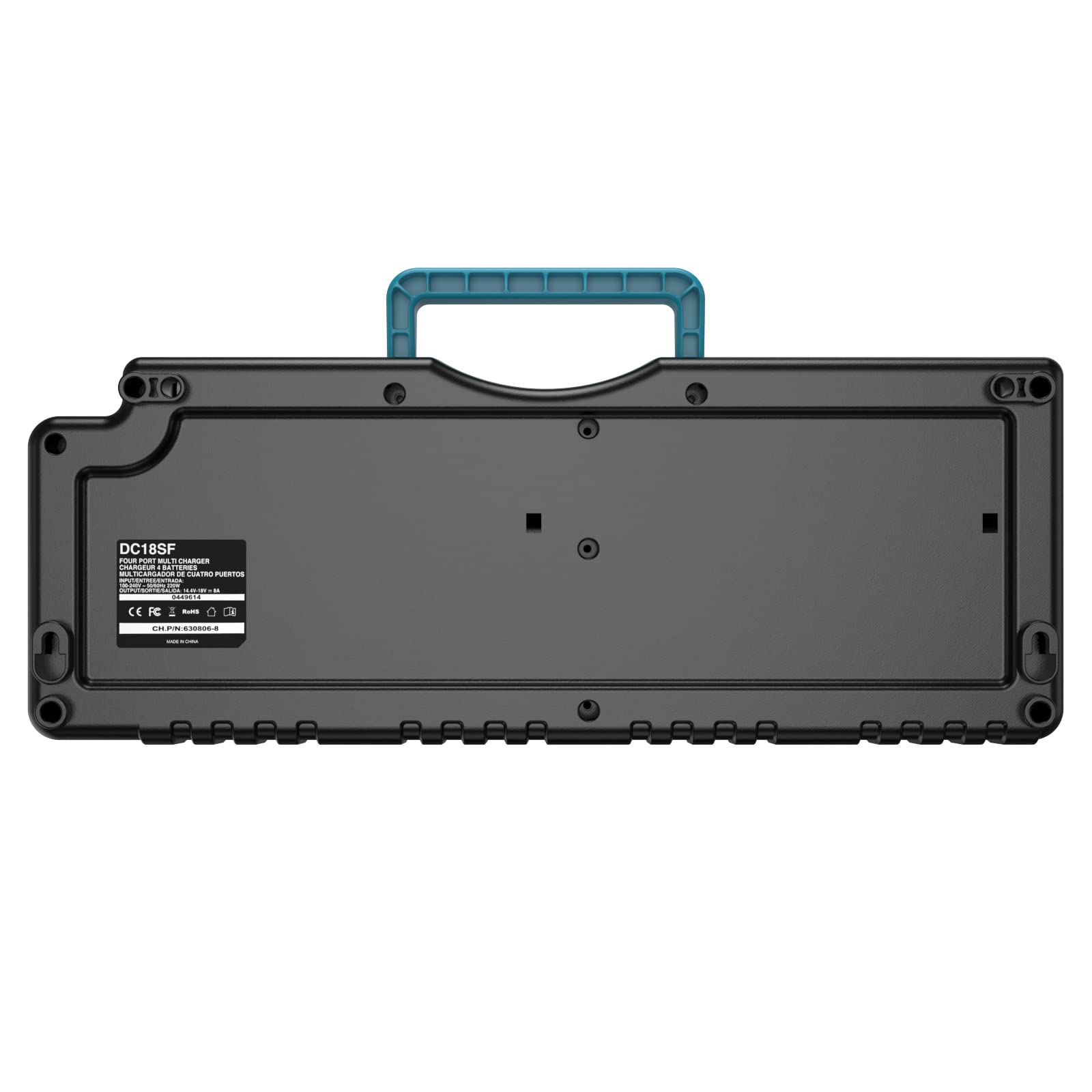 DTEZTECH DC18SF 4-Ports Charger for Makita 14.4V-18V Li-ion Battery, Rapid Charger for DC18SF DC18RC DC18RD DC18RA, Compatible with BL1815 BL1820 BL1830 BL1840 BL1850 BL1860 BL1430 BL1440 BL1450