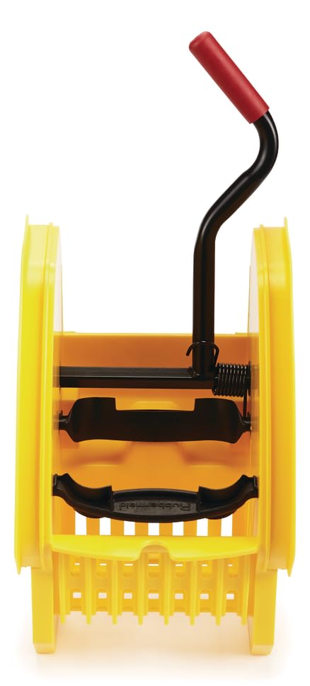Rubbermaid Commercial Down Press Wringer for WaveBrake Buckets, 16-32 oz Capacity, Yellow, Heavy Duty Mopping/Cleaning for Professional/Janitorial Use