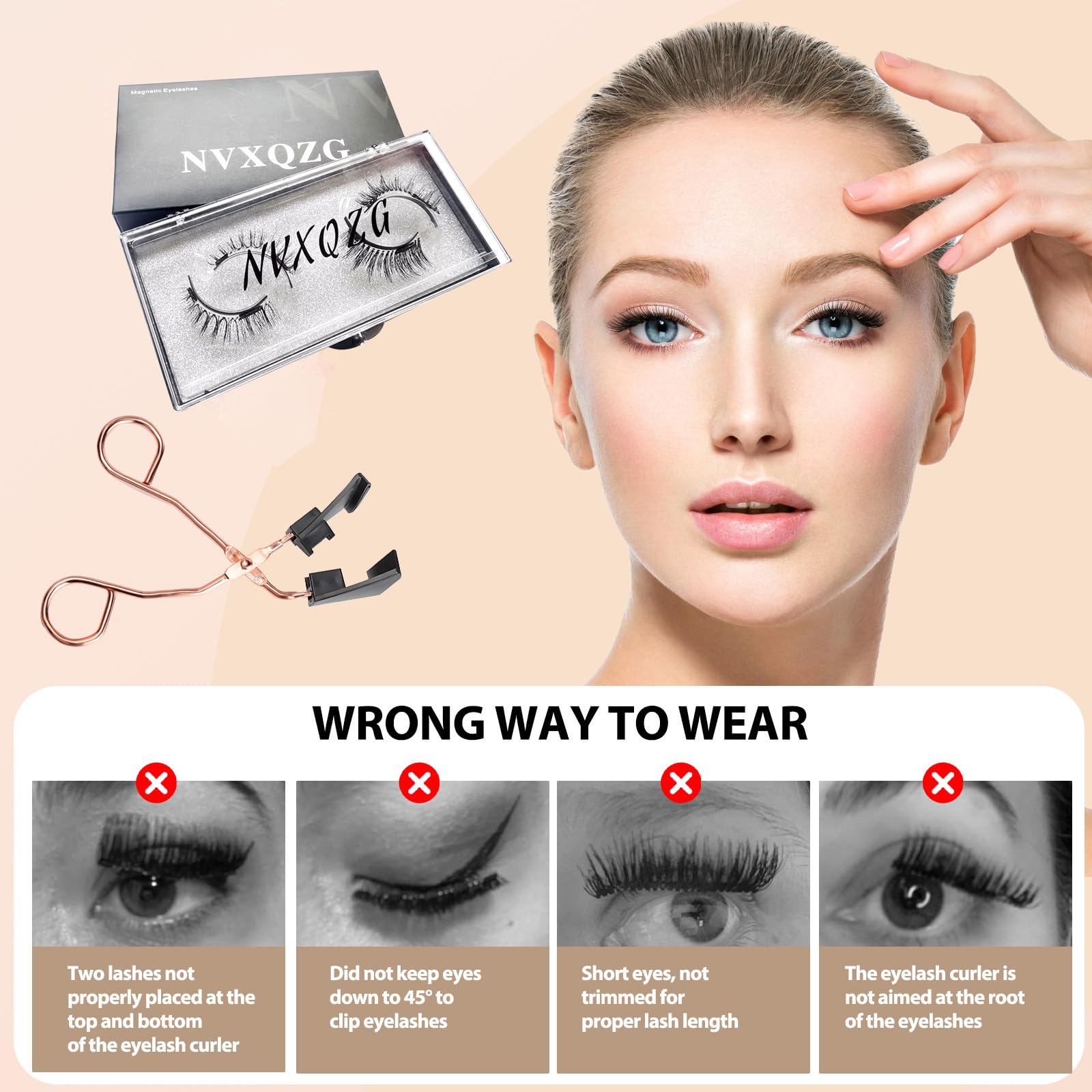 Dual Magnetic Eyelashes NO Eyeliner or Glue Needed,Magnetic False Eyelashes 3D Natural Look ,Fake Eyelashes Easy to Wear and Reusable 2 Pairs Pack with Tweezers