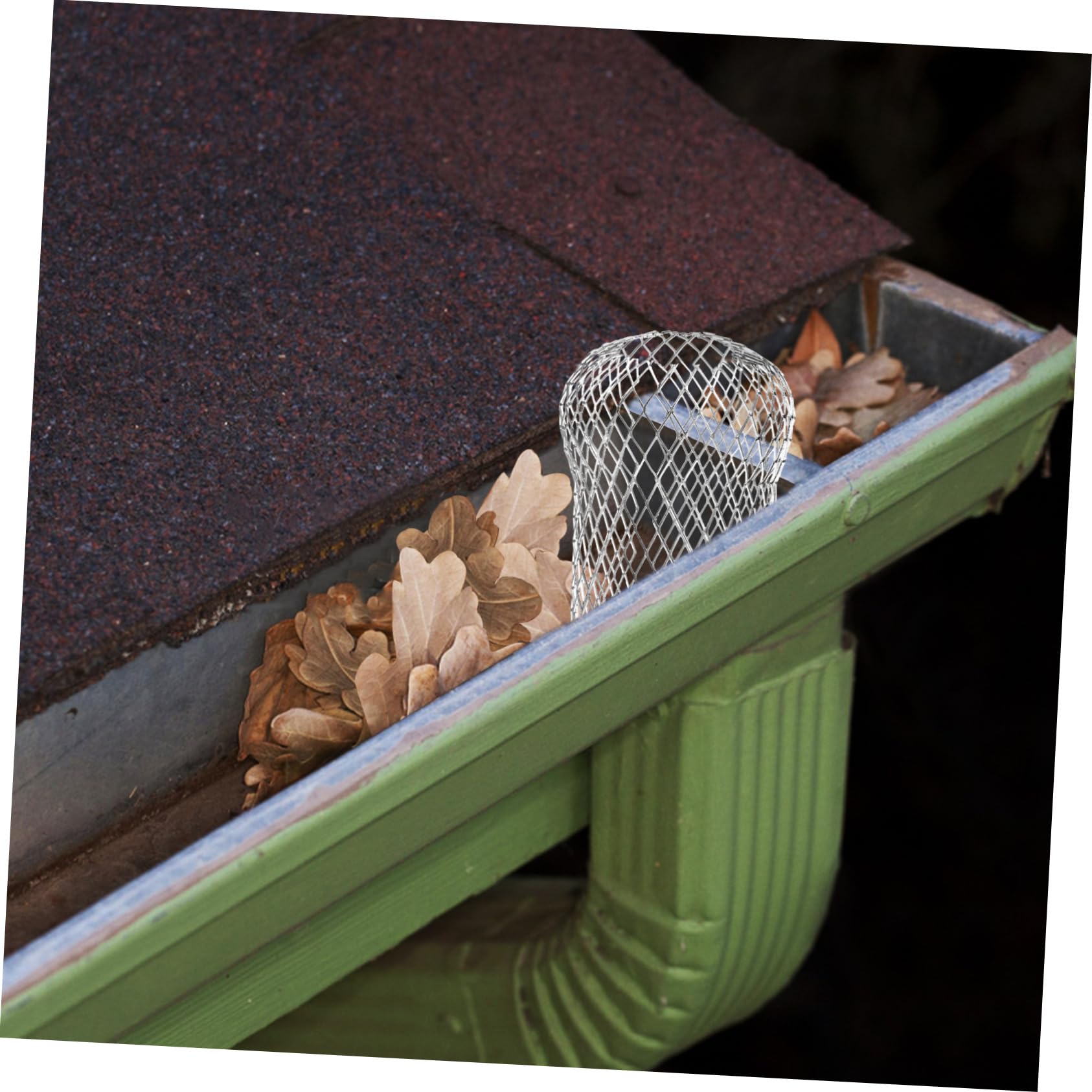 DOITOOL 8 Pcs Filter Gutters Strainer Downspout Screen Roof Gutter Guard Roof Strainers Cover Leaf Sieve Screen Covers Roof Drain Gutter Guards Protection Stainless Steel Aluminum