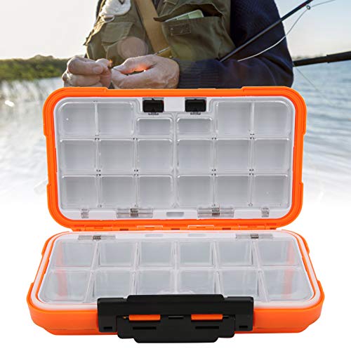 FECAMOS Waterproof Lure Box, Strong Large Capacity Fishing Tool Box for Outdoor