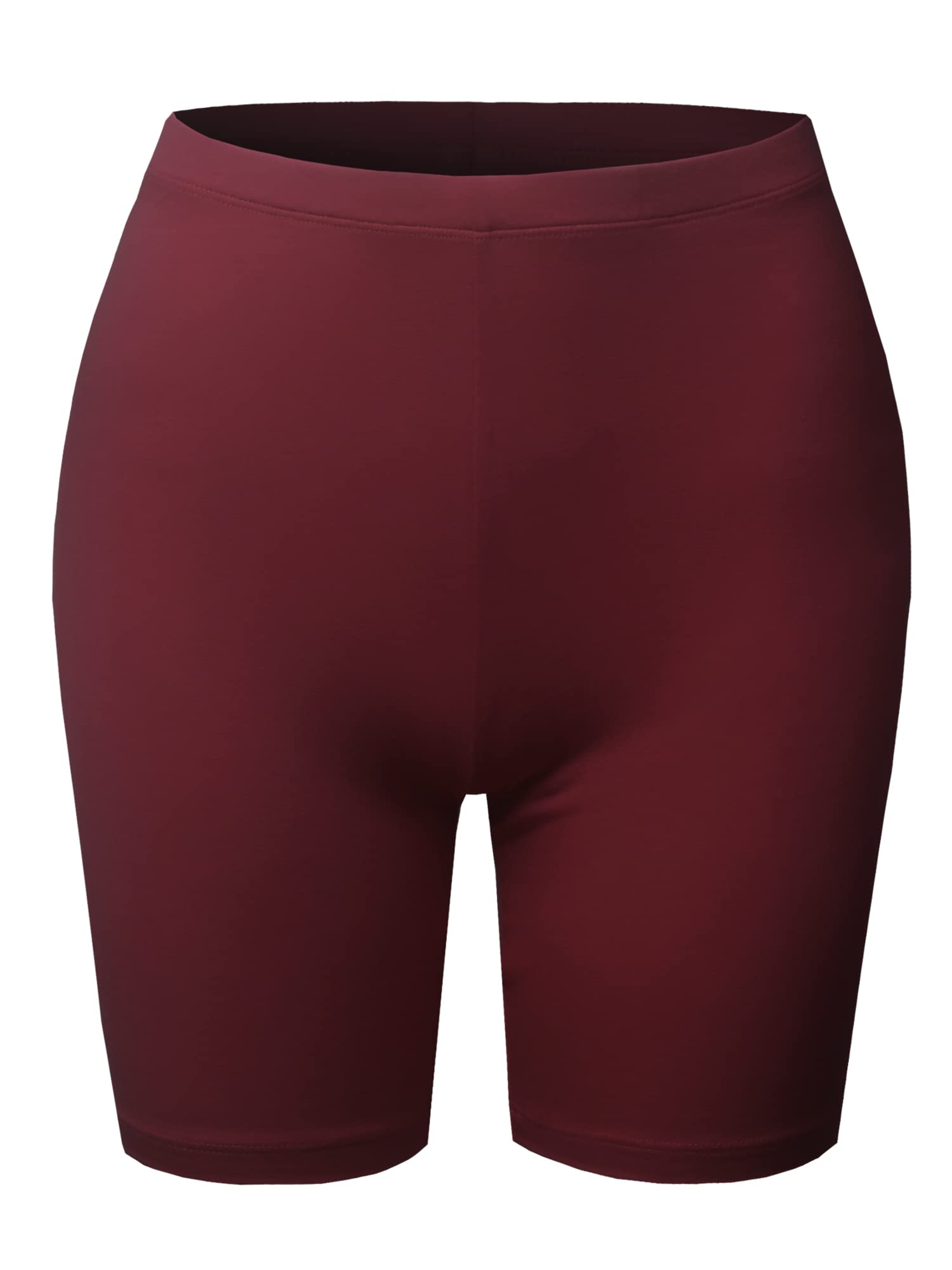 Essential Active Daily Cotton Mid Rise Biker Shorts Dark Burgundy 3X