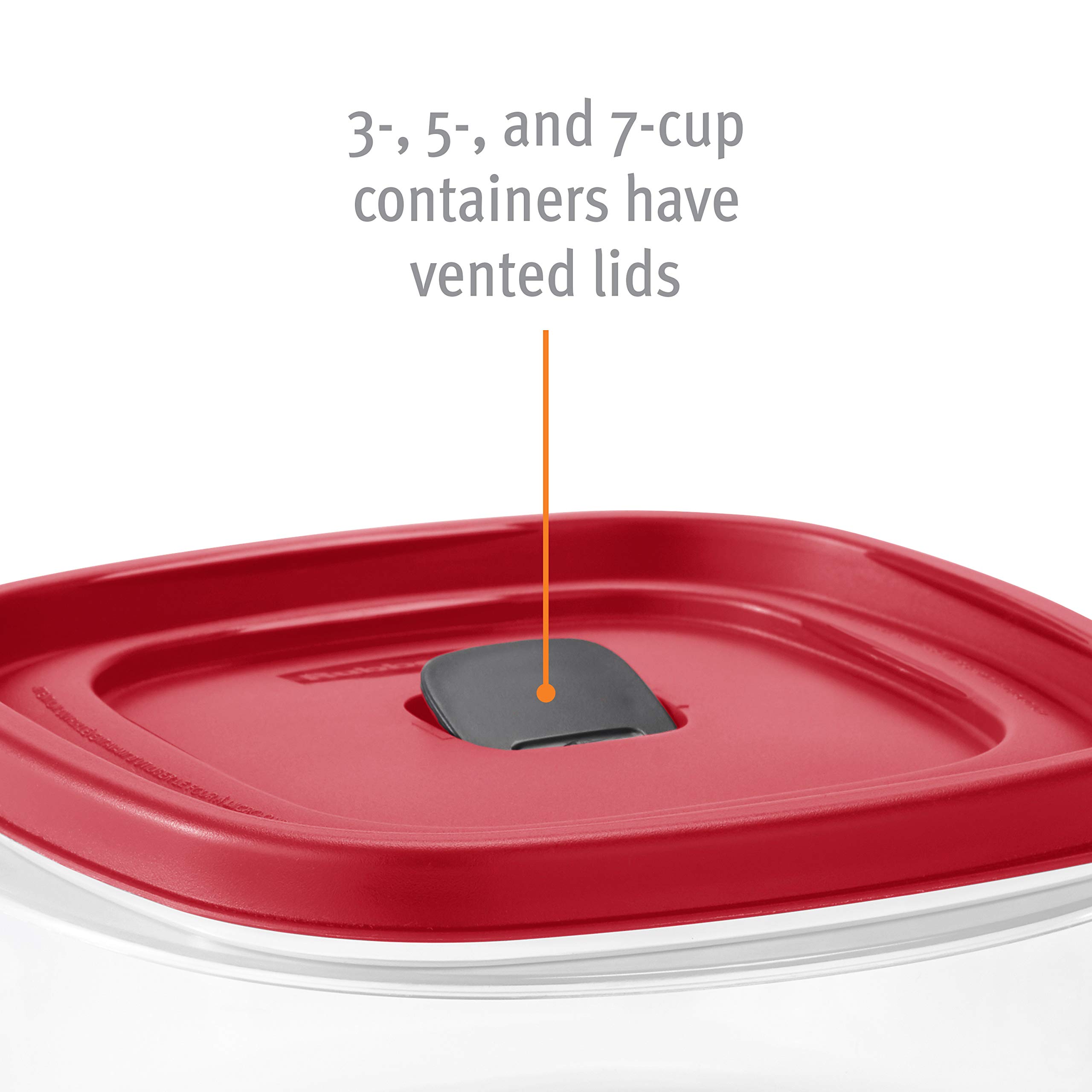 Rubbermaid Easy Find Lids 3-Cup Food Storage and Organization Container, Racer Red