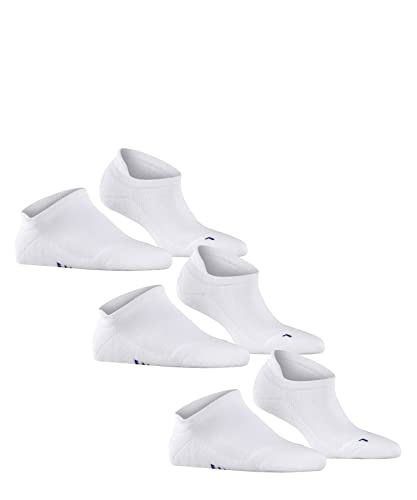 FALKE Unisex Cool Kick 3-Pack Sneaker Socks, Breathable, Cooling Effect, Polyester, Ankle, Everyday Casual, White (White 2000), 10.5-11.5, 3 Pairs