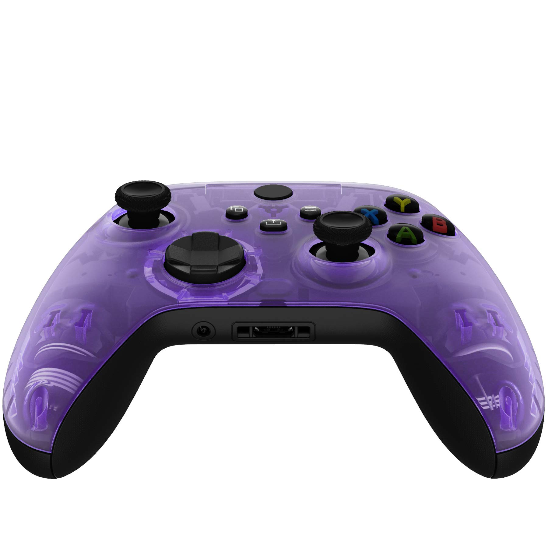 eXtremeRate Replacement Faceplate for Xbox Series X & S Controller - Personalize Your Control - Clear Atomic Purple Front Housing Shell for Xbox Core Wireless Controller [Controller NOT Included]
