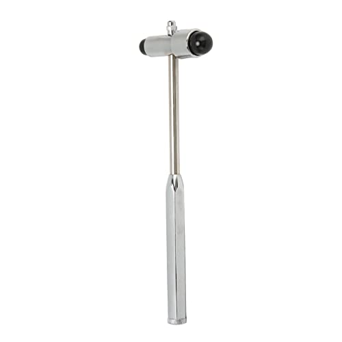 Neurological Massage Hammer, Silicone Zinc Alloy Neurological Diagnostic Hammer T Shaped Moderate Strength for Health Examination