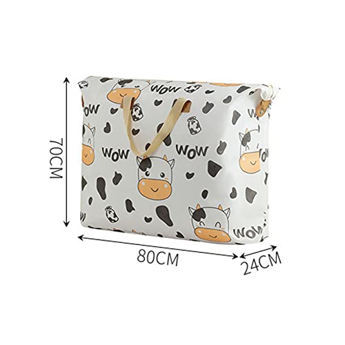 MUMICO Large Capacity Storage Bag - with Reinforced Handle Foldable Storage Bucket for Quilt/Blanket/Clothes/Pillows, Durable, Odorless, Dust-Proof, Mothproof