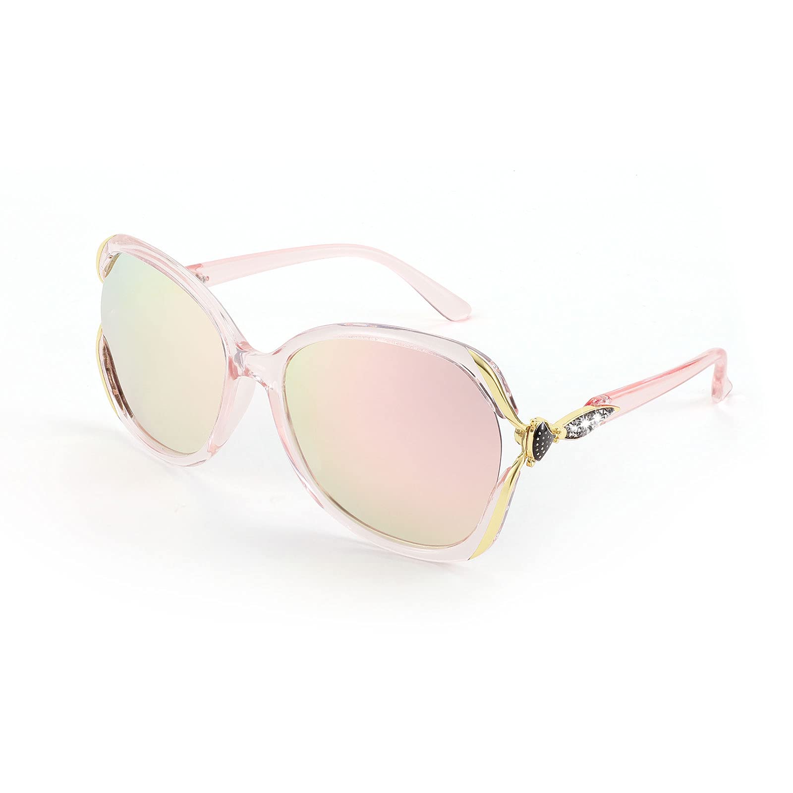 FEISEDY Sunglasses for Women Crystal Polarized Trendy Oversized Sunglasses Street Style B2770