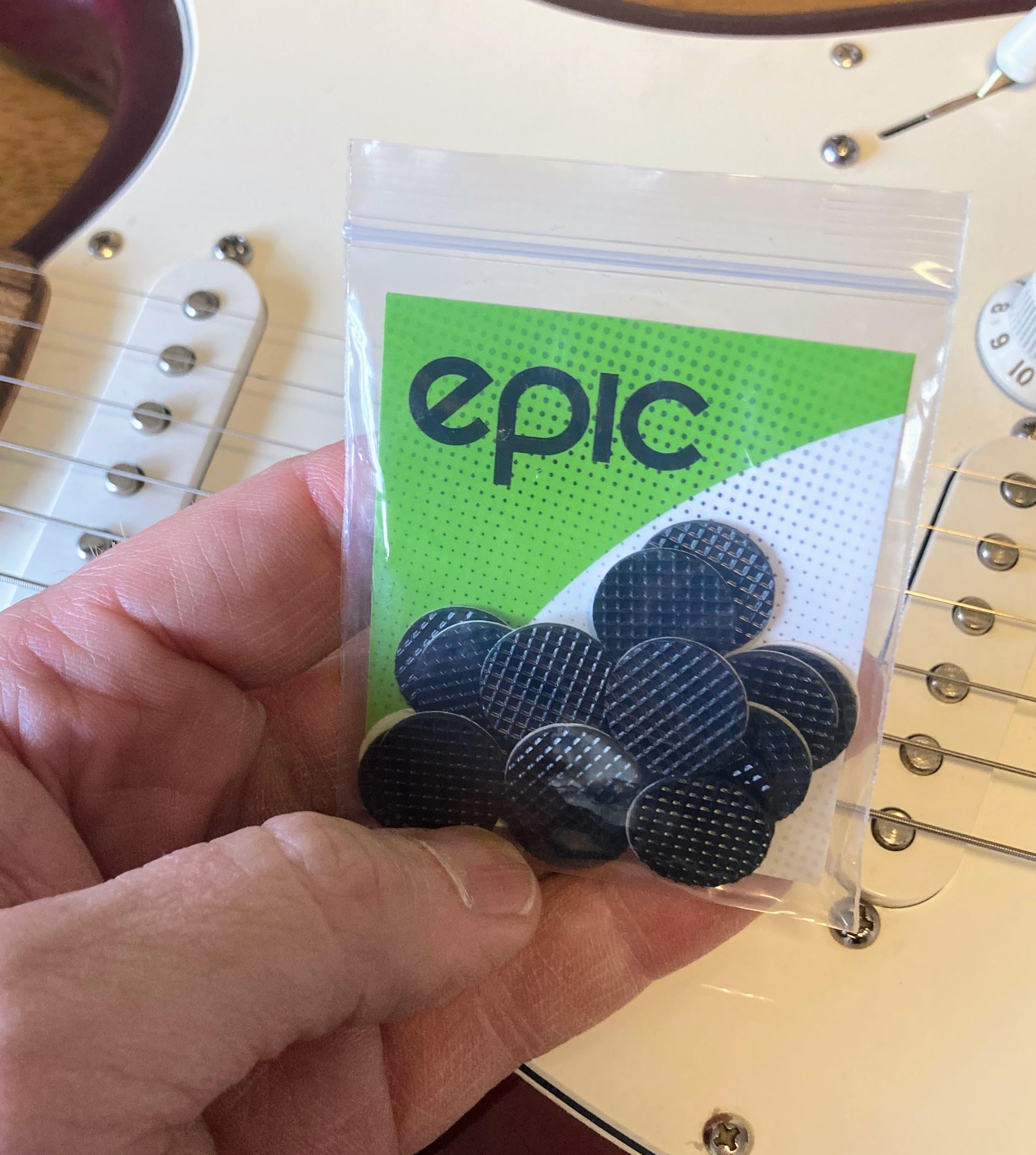 Epic Accessories 20-Pack Grips for Guitar Picks Stop Dropping your Guitar Picks while Playing Non-sticky Stays in your Hand Epic Accessories (comes with grips only)