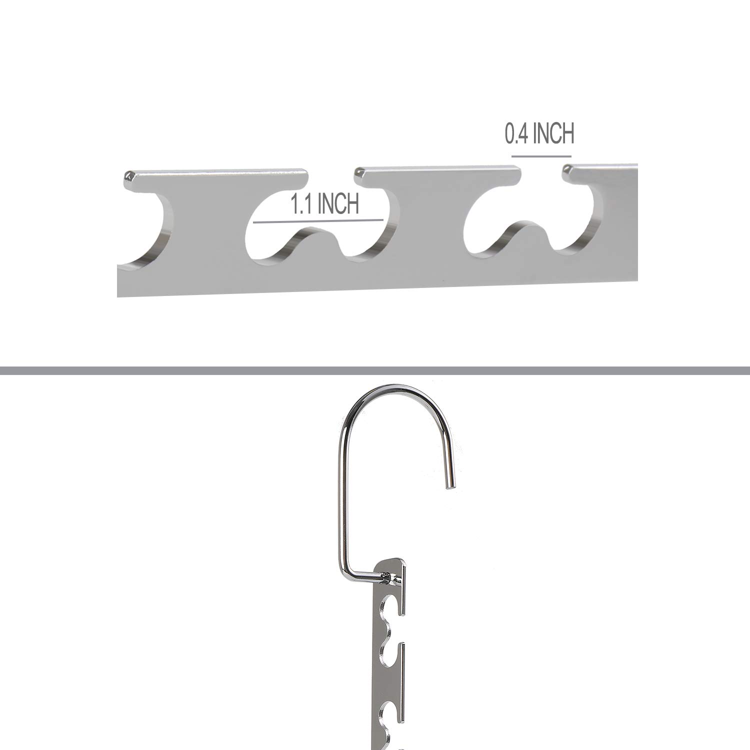 GEFTOL Space Saving Hangers Metal Hanger Magic Cascading Hanger Closet Clothes Organizer(4 Pack)