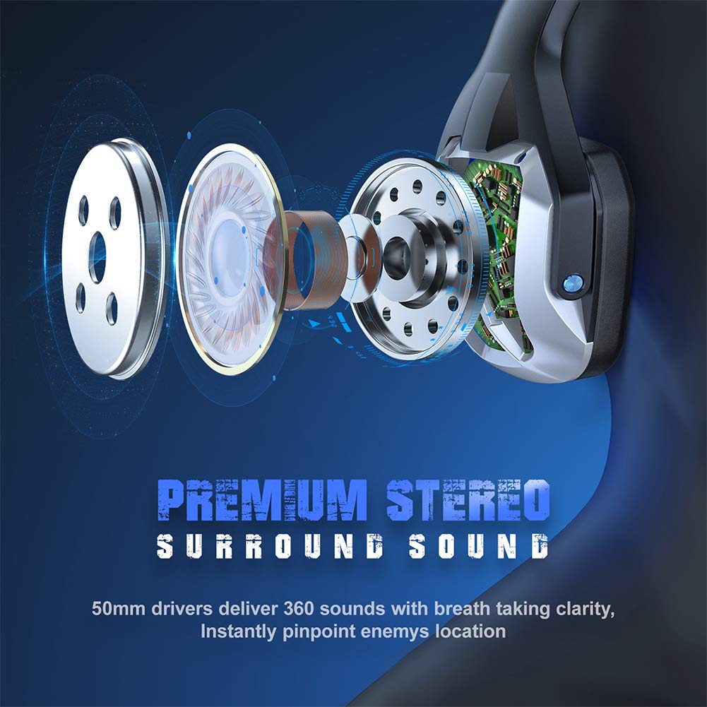 FEIYING Gaming Headset PC Gaming Headphones with Microphone Headset Over-Ear Noise Cancelling