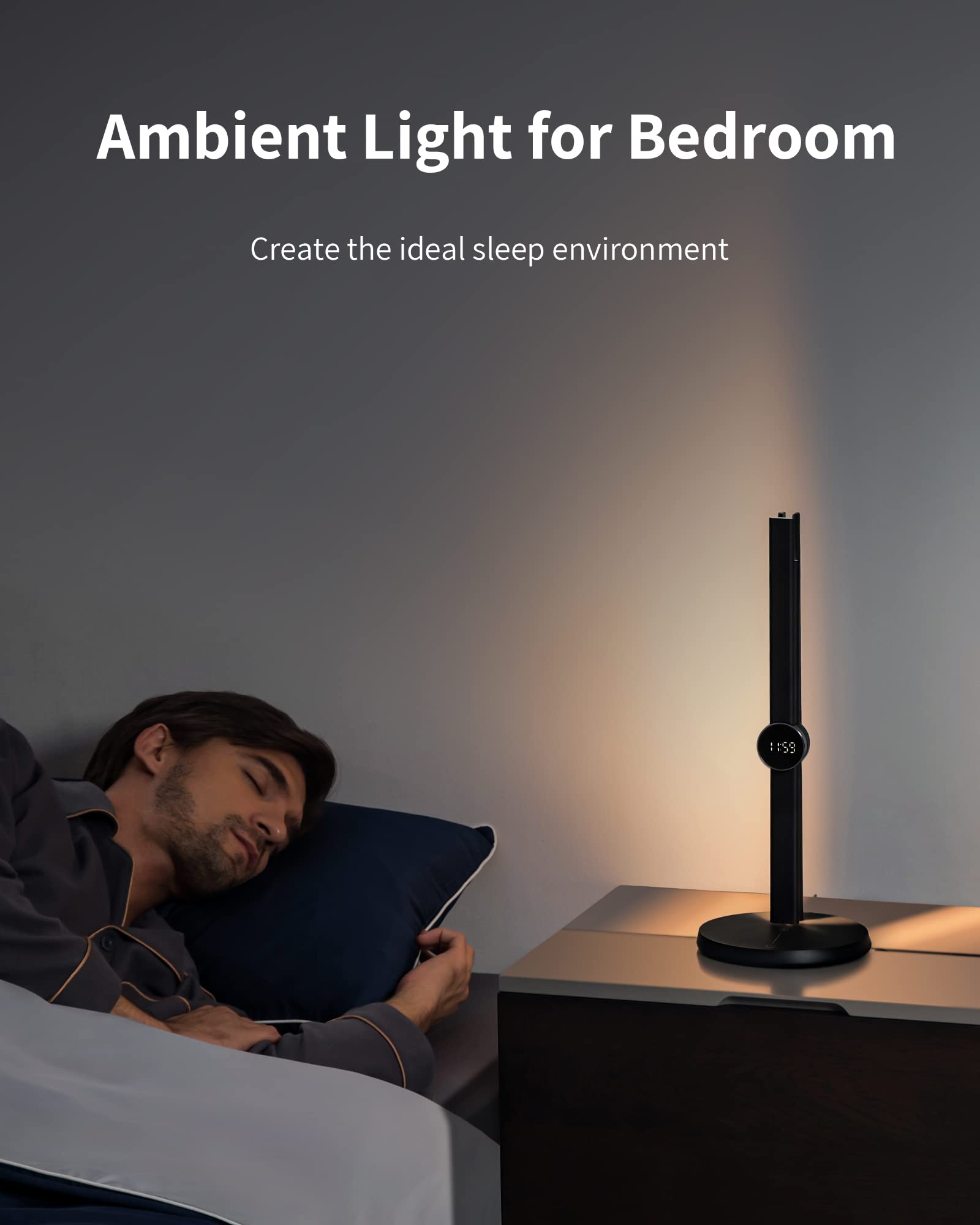 EZVALO Smart Desk Lamp with APP Control, Eye-Caring Auto-Dimming Table Lamp with Motio Sensor,3 Color Temperature, Works with Alexa & Google Assistant, Desk Light with Timer for Reading, Studying