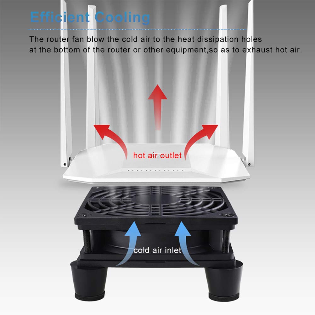 GDSTIME Quiet 80mm Fan, Router Cooler Fan, 80mm x 25mm DC 5V USB Brushless Cooling Fan