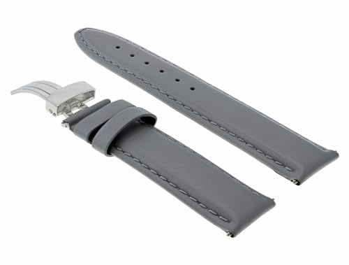 Ewatchparts 18-24MM GENUINE LEATHER WATCH BAND SMOOTH DEPLOY CLASP COMPATIBLE WITH IWC