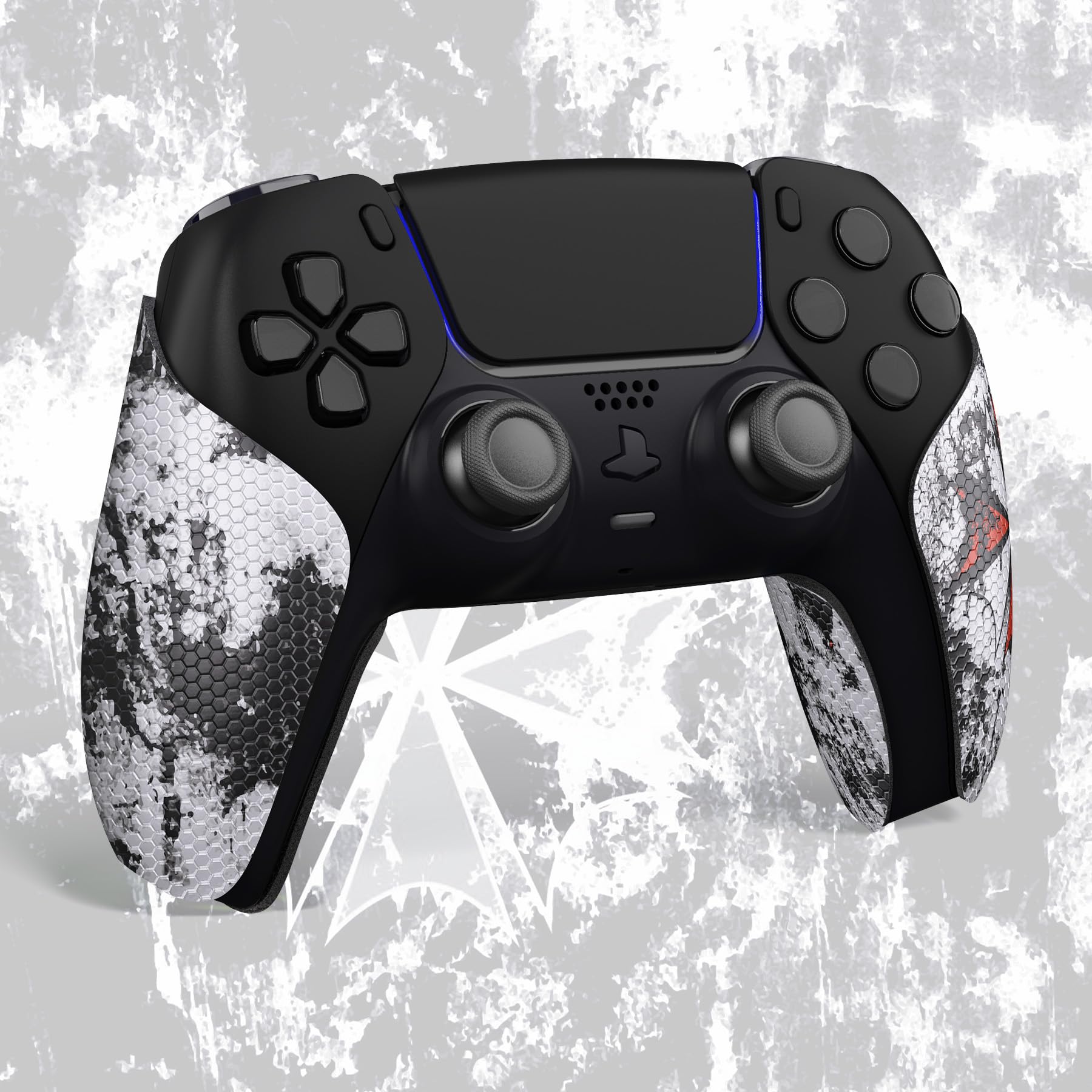 eXtremeRate PlayVital Anti-Skid Sweat-Absorbent Controller Grip for ps5 Controller, Professional Textured Soft Rubber Pads Handle Grips for ps5 Controller - Biological Hazard