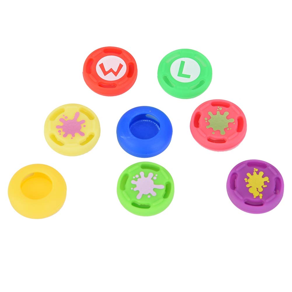 Grips Switch, 8PCS Replacement Silicone Analog Rubbers Joyst Thumb Stick Grip Cap Cover for Switch PRO Joystick Caps for Controller Joystick