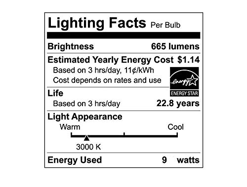 Ecosmart Bright White LED BR30 Dimmable Flood Bulb, 65W Replacement, 9 Watt, 655 Lumens - 3000K - Indoor/Outdoor Rated (6-Pack)