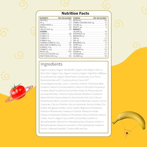 Earth's Best Organic Baby Formula for Babies 0-12 Months, Powdered Dairy Infant Formula with Iron, Omega-3 DHA, and Omega-6 ARA, 32 oz Formula Container