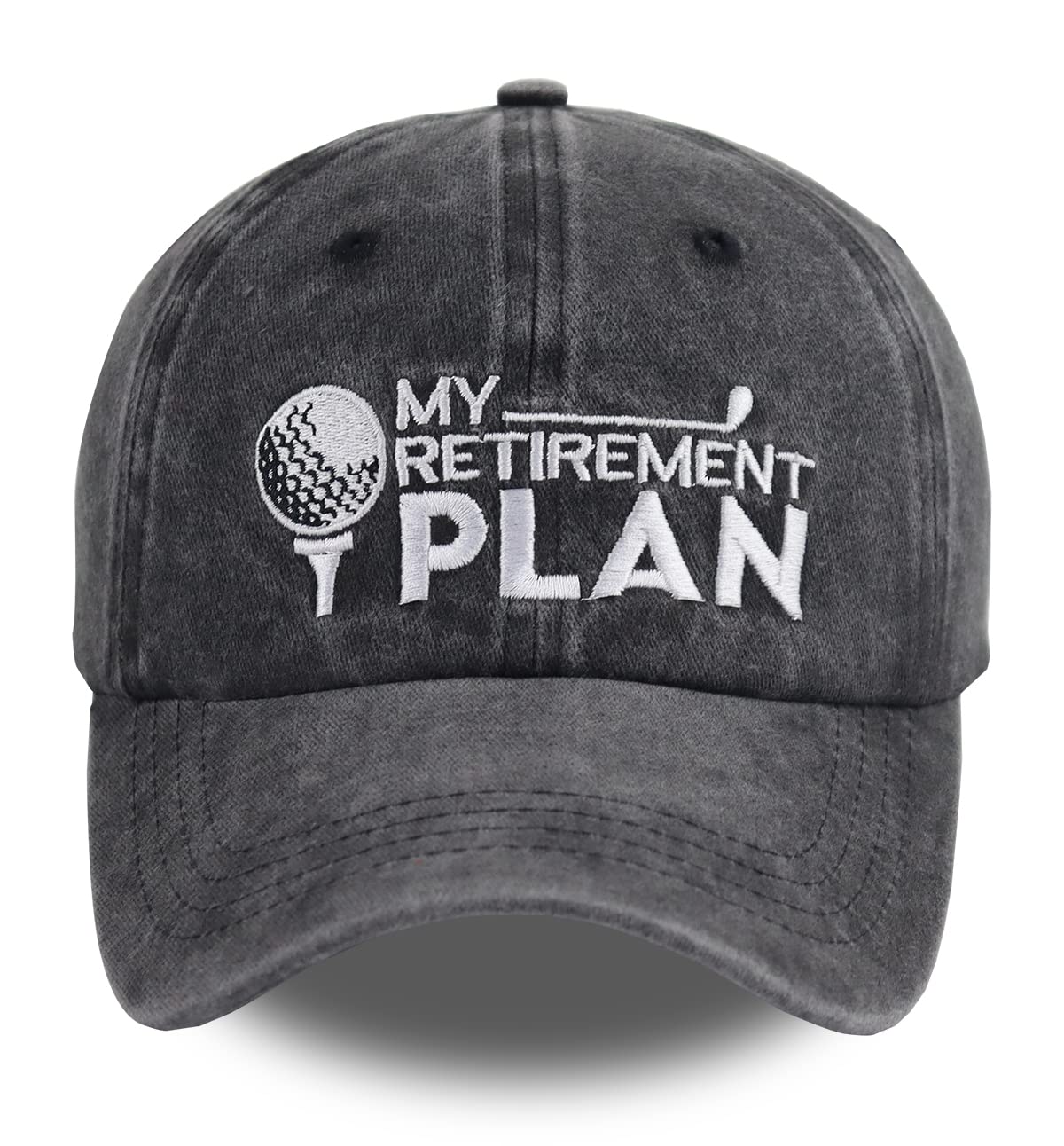 Golf Hats for Men Women, Funny Golf Accessories, Adjustable Washed Vintage Cotton My Retirement Plan Baseball Caps, Birthday Gifts for Golfers Golfing Dad Mom Grandma Grandpa Wife Husband Boss Teacher