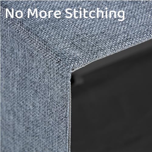 FABINADO Storage Bins with Lid, Fabric Closet Organizer, Foldable Storage Container, 2 Pack, Anthracite Gray,16.9''x12.2''x11.4''
