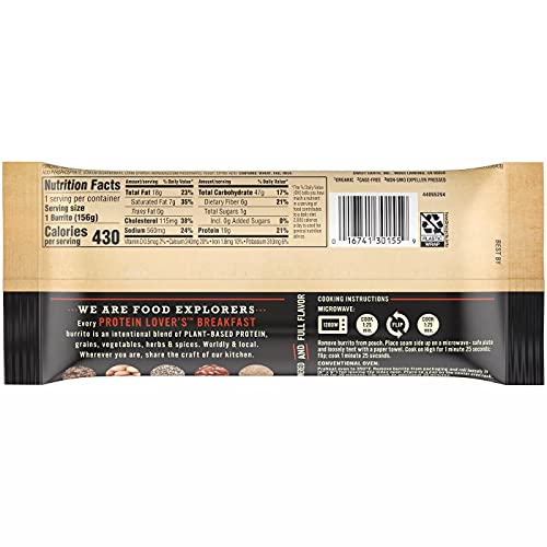 Gourmet Kitchn Sweet Earth Bundle Meals - Big Sur Frozen Breakfast Burrito Vegetarian Protein Lovers and Baja (9 Pack 3 of Each)