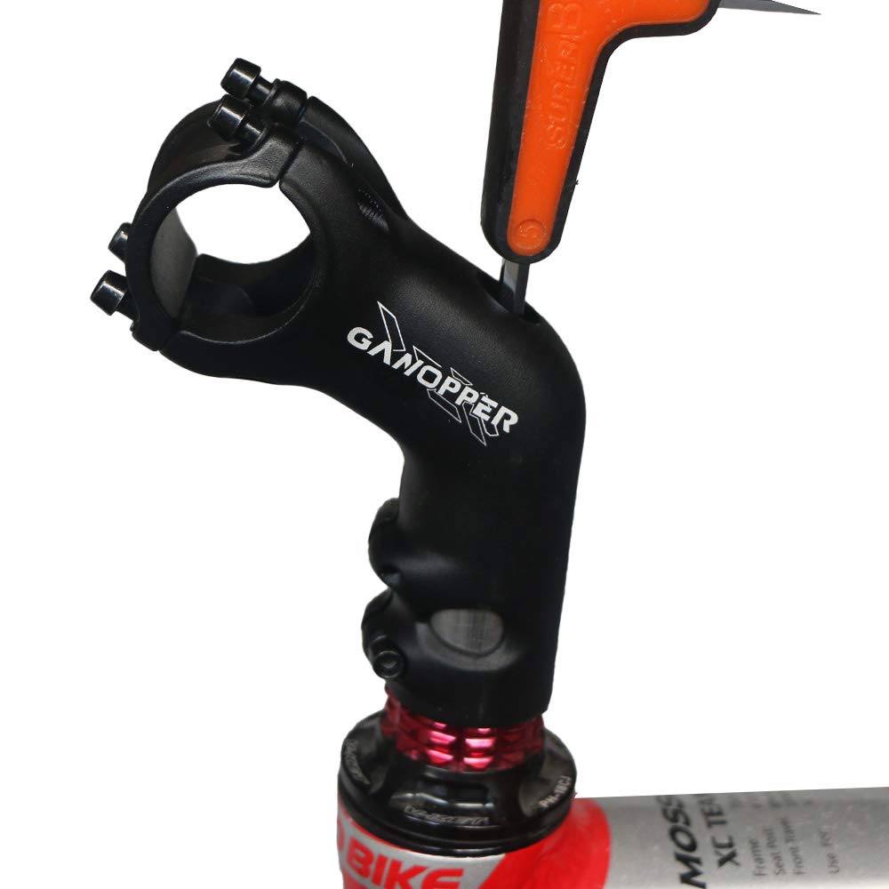 GANOPPER 31.8 Stem 60mm 30 Degree Riser Short Handlebar Stem for 31.8 Road Bike, MTB, BMX, Mountain Bicycle Part