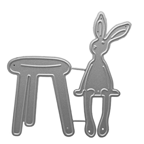 J56JIW2jjsim Cute Easter Bunny Metal Cutting Die for DIY Paper Art Crafts Photo Album Decor Metal die cuts for Card Making Crafting Invitation Scrapbooking