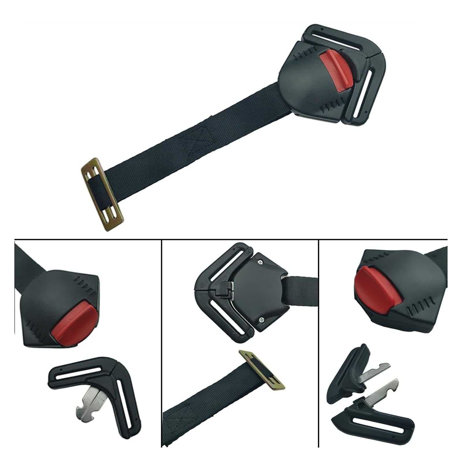 Universal Child Seat Toddler Harness Clip Fixed Lock Buckle 5 Point Adjustable Strap Locking Buckle Clip for Stroller High Chair Pram Buggy Kid Pushchair
