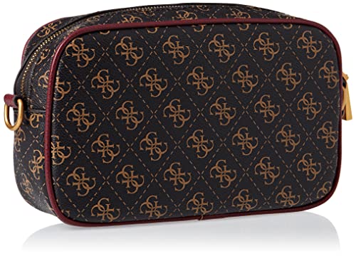 GUESS No Limit Crossbody Sling Brown Logo/Merlot One Size