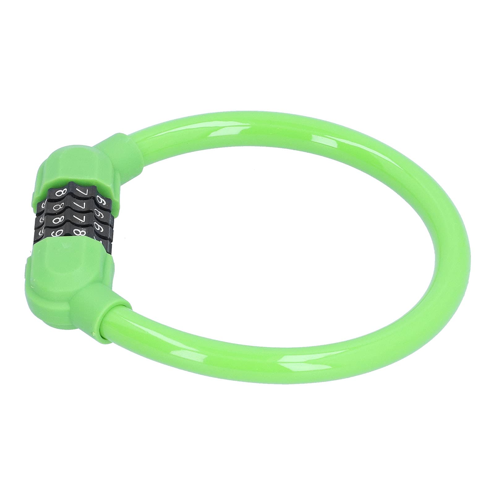 Eulbevoli Bike Lock, Bike Cable Lock Sturdy and Durable Waterproof and Dustproof Wear-Resistant with 4 Digit Passwords Technology for Cycling(Green)