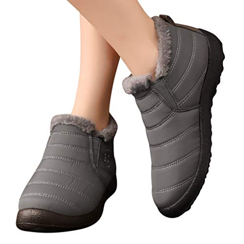 FASDNENDYS Women Snow Boots Color Snow Ankle Boot Keep Boots Solid Boots Velvet Flat Warm Winter Men's Casual Men Shoes
