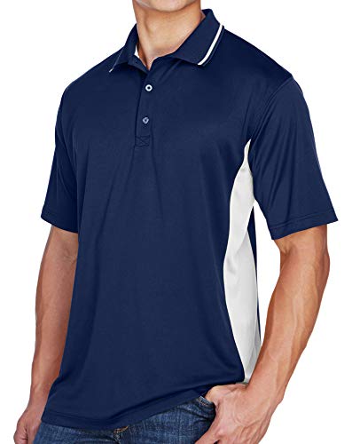 Ford Mustang Shelby Cobra Pocket Print Two Tone Polo, Navy XL