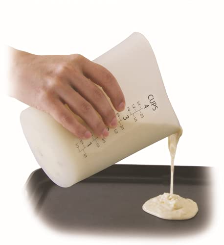 iSi Basics Measuring Set of 3 Silicone Flexible Measuring Cup, Translucent